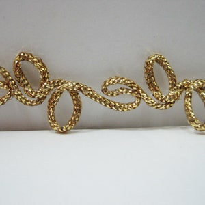 5 Yards 3/4" Light Gold Metallic Leaf Trim, Metallic Lace Trim, Party ...