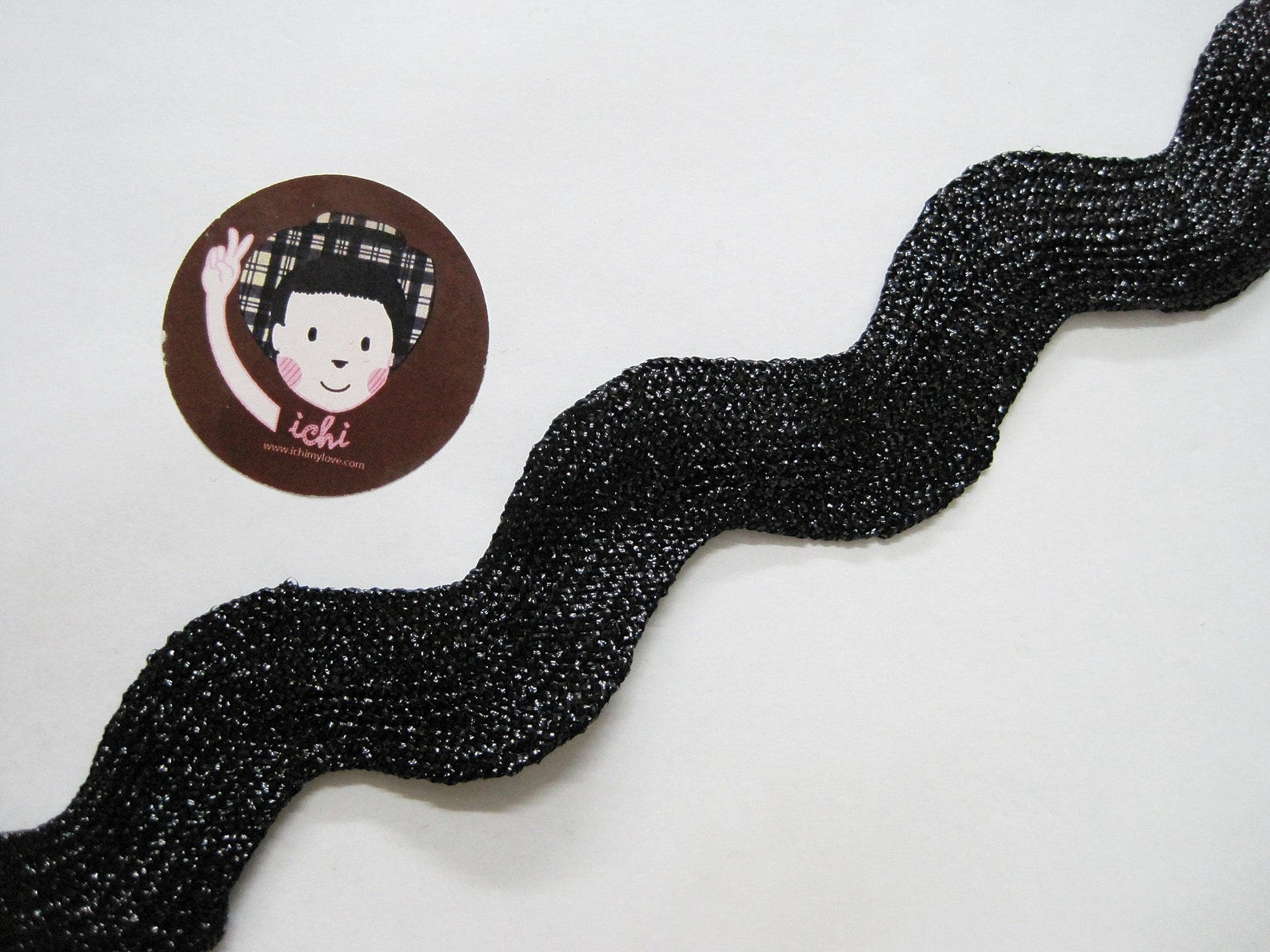 5 Yards Black Jumbo Metallic Rick Rack Trim Metallic Rick - Etsy