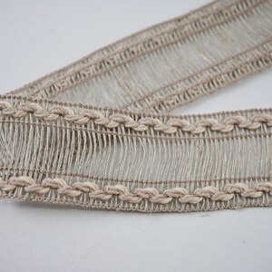 5 Yards Beige Linen Braid, Linen Lace, Linen Trim, Natural Trim ...