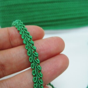5 Yards 3/16" Green Gimp Braided Trim, Gimp Braid, Braided Cord ...