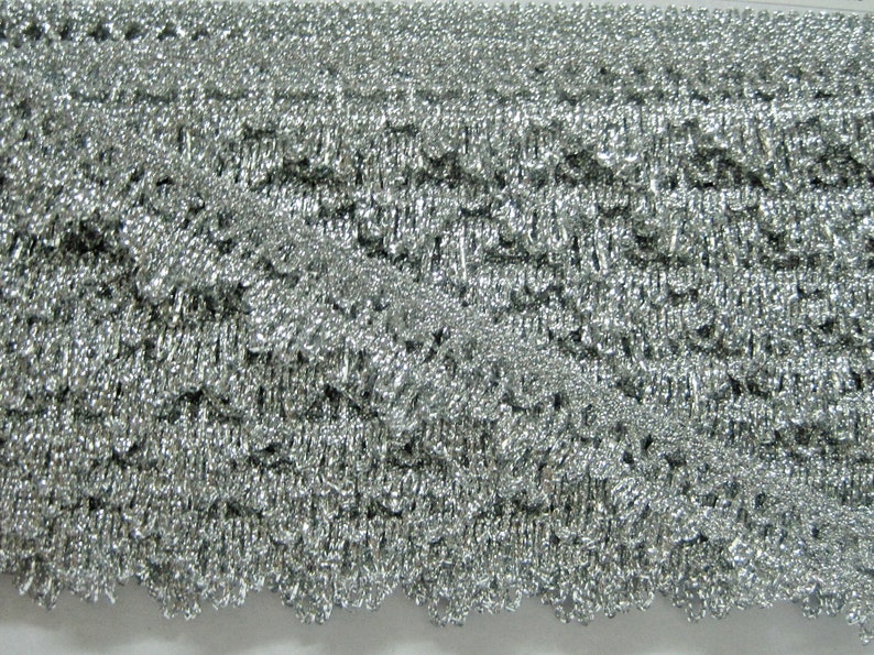 5 Yards 1 Silver Metallic Lace Silver lace Silver | Etsy