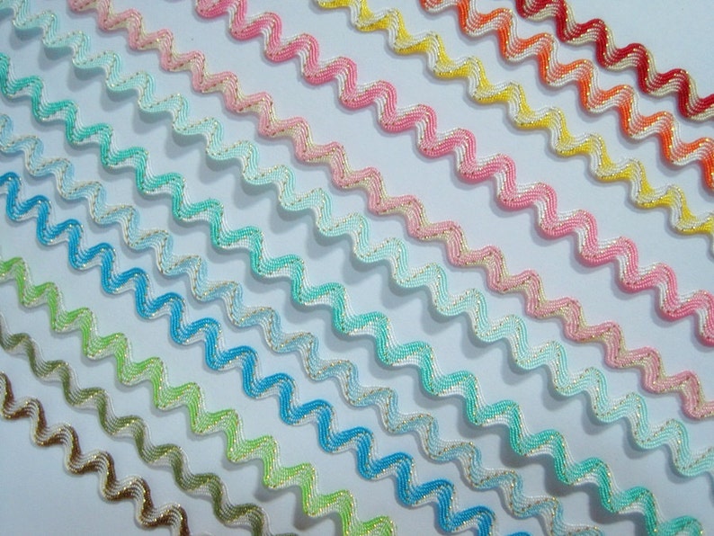 5 Yards Pink Baby Rick Rack Trim With Gold Glitter Wholesale - Etsy