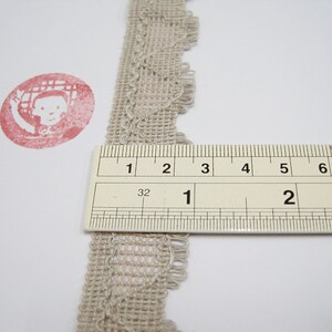 5 Yards 100% Linen Lace, Natural Trim, Wholesale Trims, Linen Lace ...