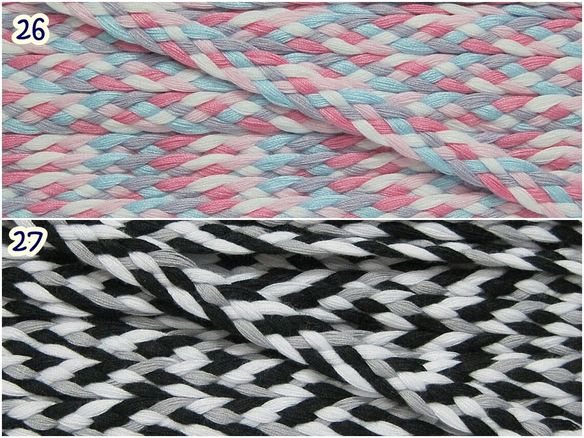 5 Yards Braided Trim Multicolored Trim Flat Braided Cord - Etsy
