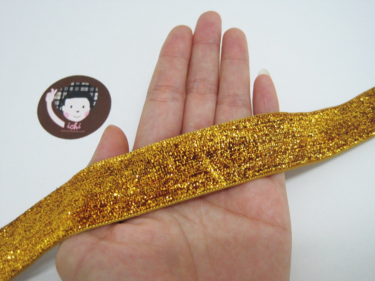 5 Yards 1 Classic Gold Glitter Ribbon Wide Glitter - Etsy