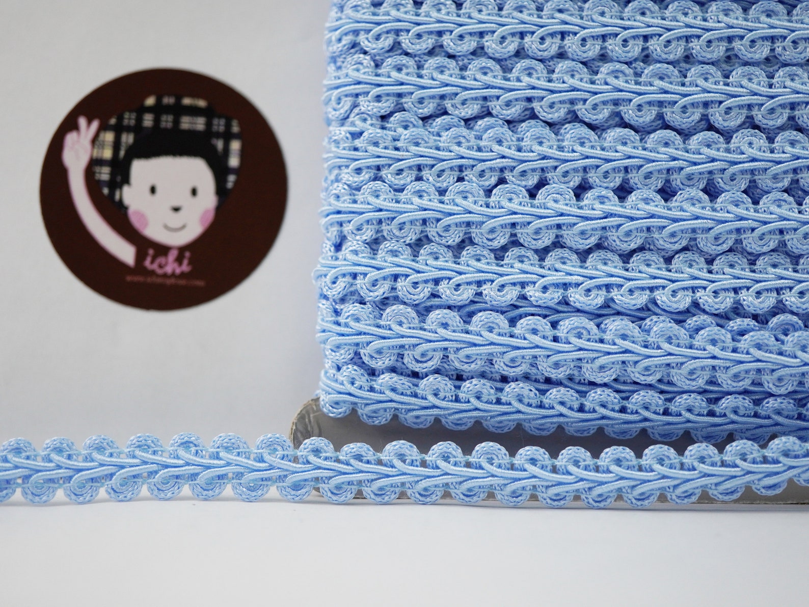 5 Yards 3/8 Light Blue Gimp Braided Trim Gimp Braid - Etsy