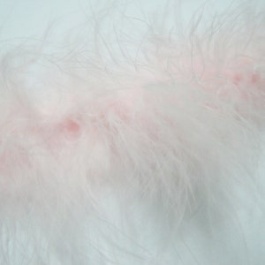 1 Yards 2.5" Feather Trim, Soft Pink Feather Trim, Ostrich Feather Trim ...