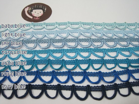 5 Yards Blue Loop Trim Loop Trim Braided Trim Button | Etsy