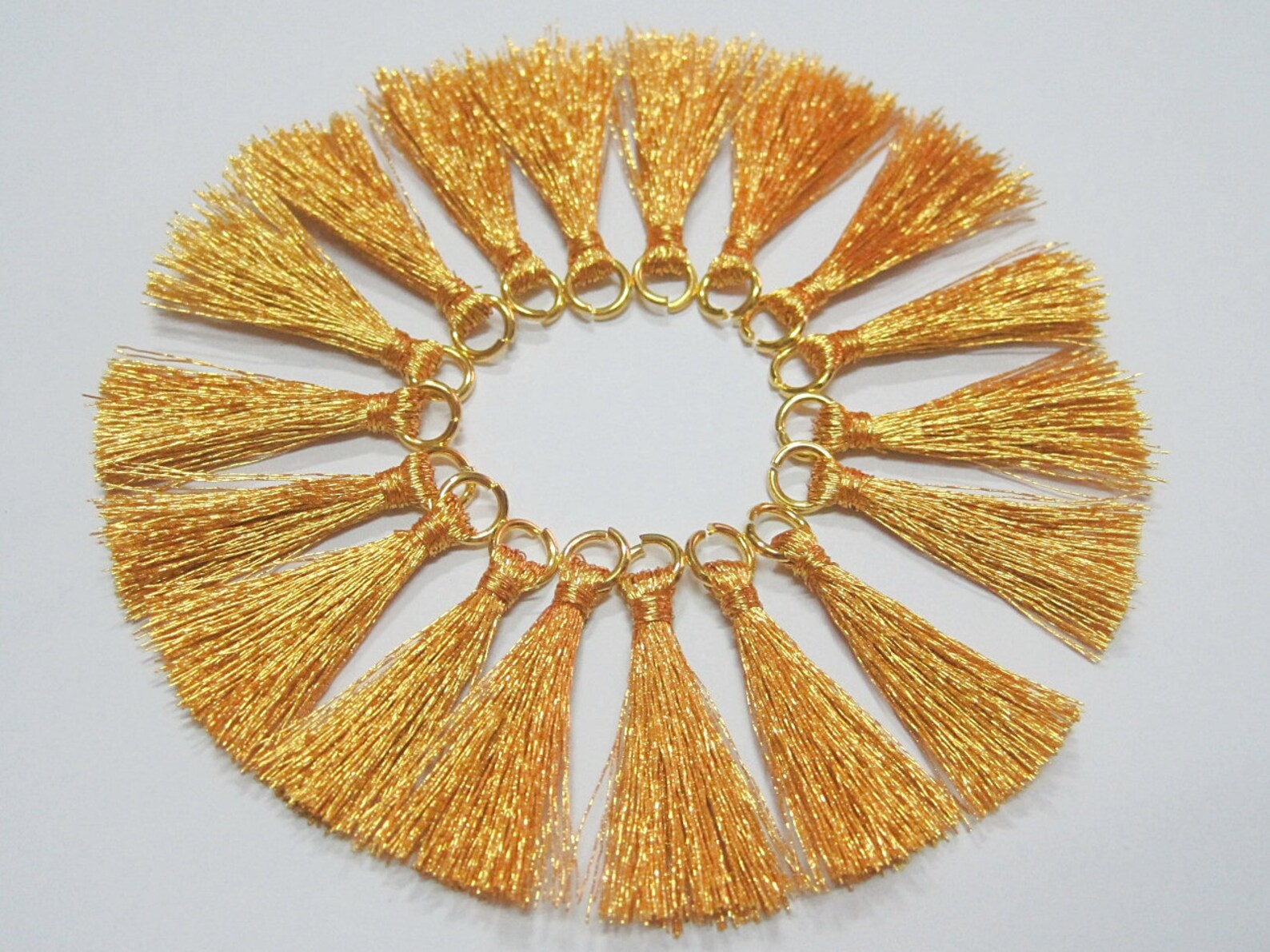 10 Pieces Tiny Metallic Tassel Mini Tassel Gold Metallic | Etsy