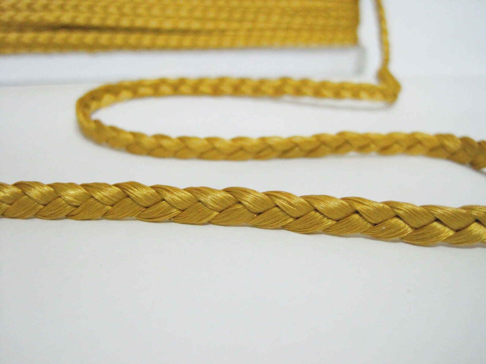 5 Yards 1/4 Braided Cord Classic Gold Cord Flat - Etsy