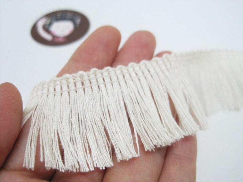 5 Yards Ivory Cotton Tassel Trim Ivory Trim Ivory Tassel | Etsy
