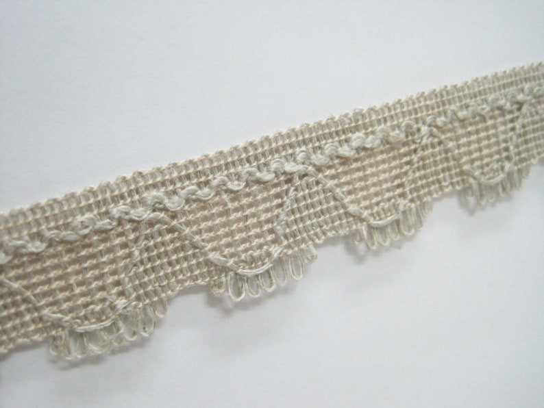5 Yards 100% Linen Lace Natural trim wholesale trims linen | Etsy