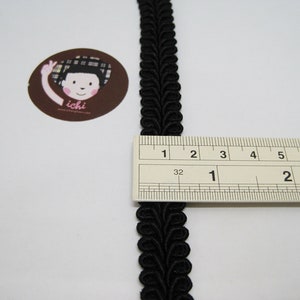 5 Yards 9/16" Black Gimp Braided Trim, Gimp Braid, Braided Cord ...