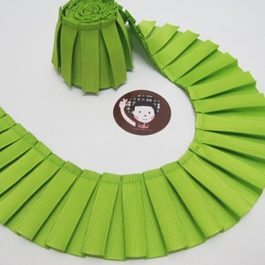 1 Yd 2" Green Grosgrain Box Pleated Trim - Etsy