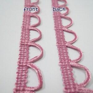 5 Yards Pink Loop Trim, Loop Trim, Braided Trim, Button Looping Trim ...