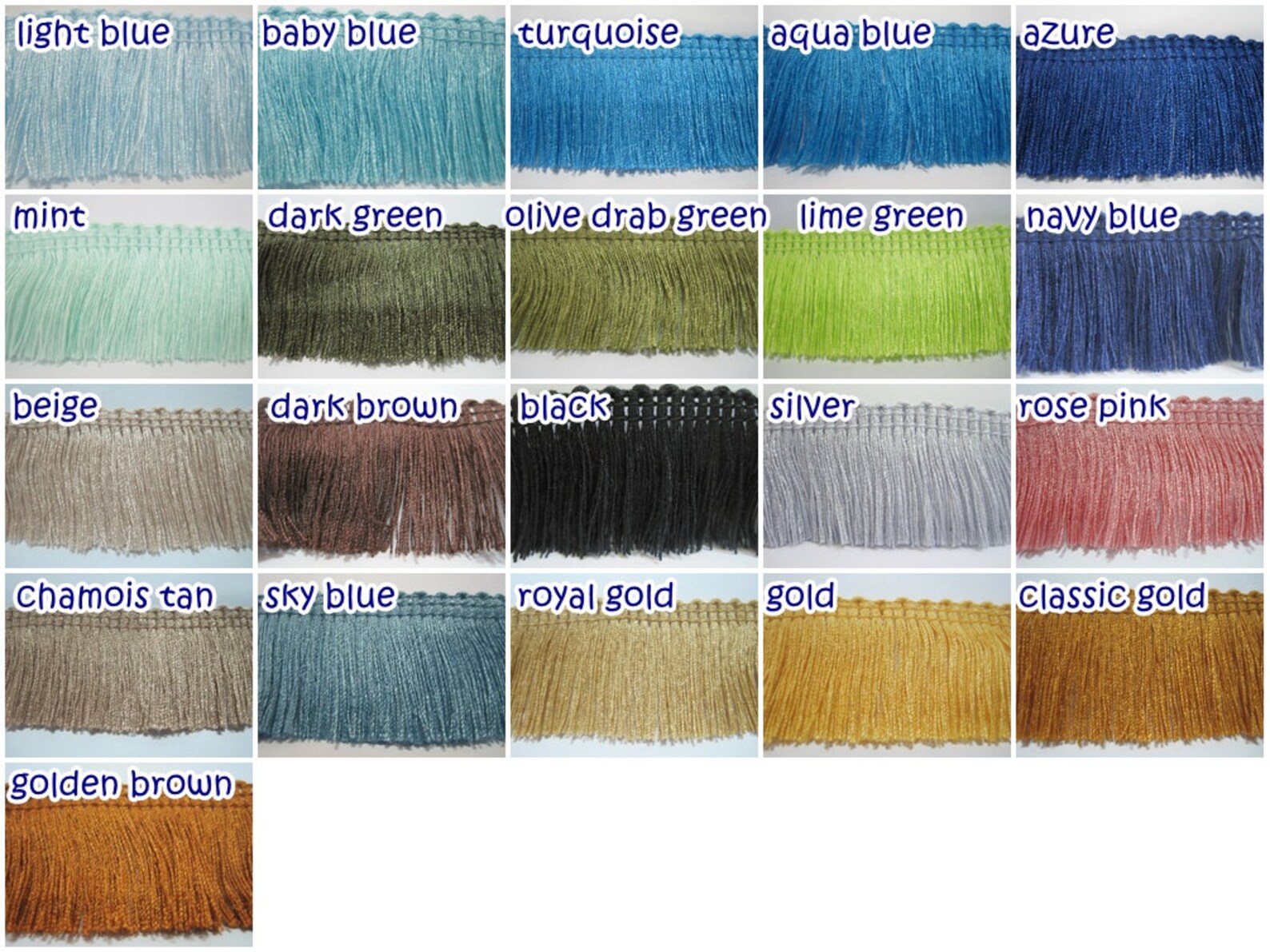 5 Yards Bright Yellow Cotton Tassel Trim Yellow Tassel - Etsy