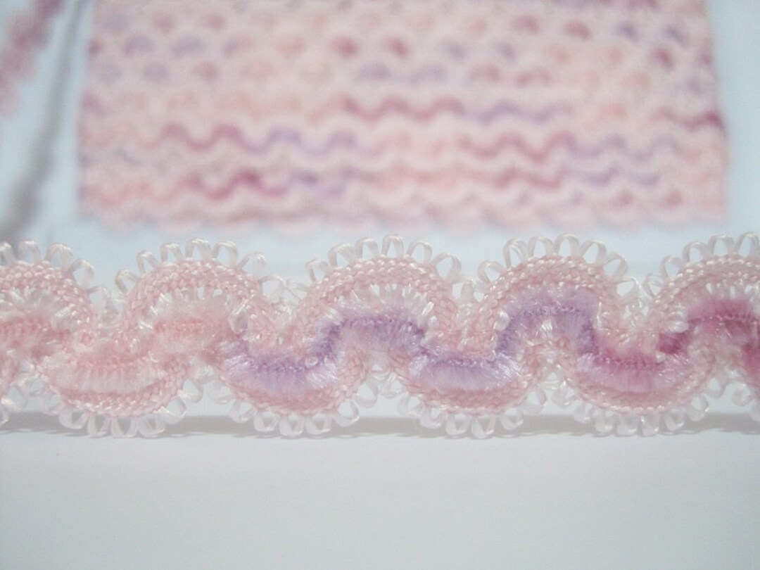 5 Yards 5/8" Soft Pink Chenille Rick Rack Trim, Pink Rick Rack ...