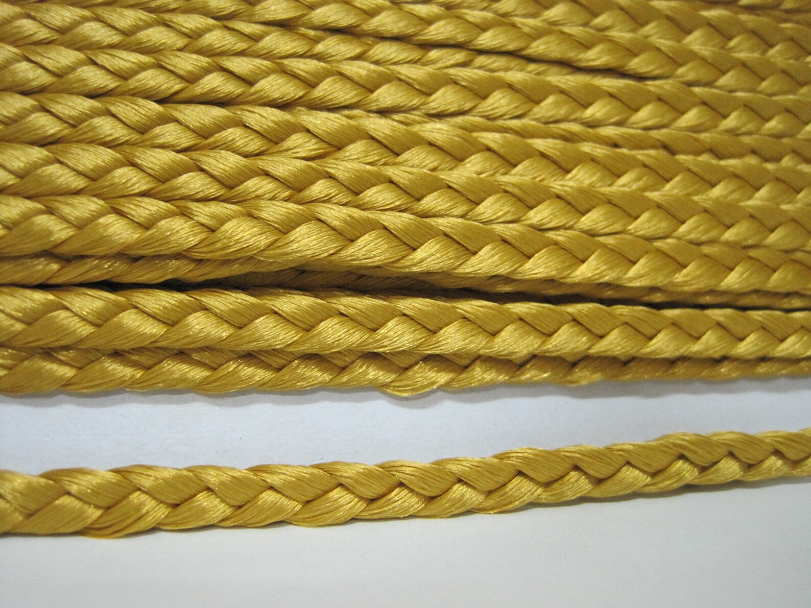 5 Yards 1/4 Braided Cord Classic Gold Cord Flat - Etsy