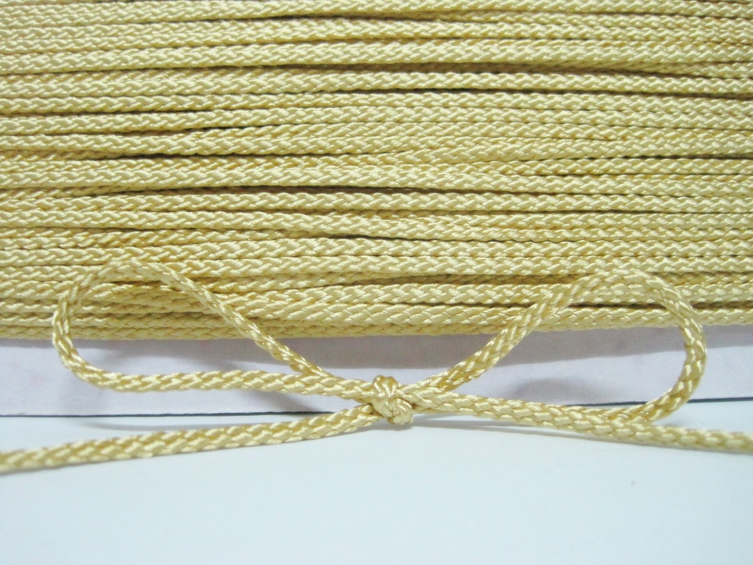 5 Yards 3 Mm Gold Braided Cord, Braided Cord, Soutache Cord, Wholesale ...