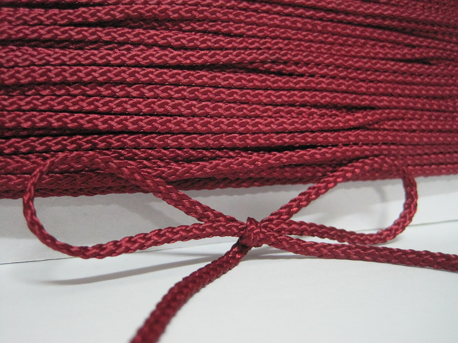 5 Yards 3 Mm Dark Red Braided Cord, Braided Cord, Soutache Cord ...