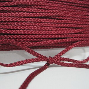 5 Yards 3 Mm Dark Red Braided Cord, Braided Cord, Soutache Cord ...