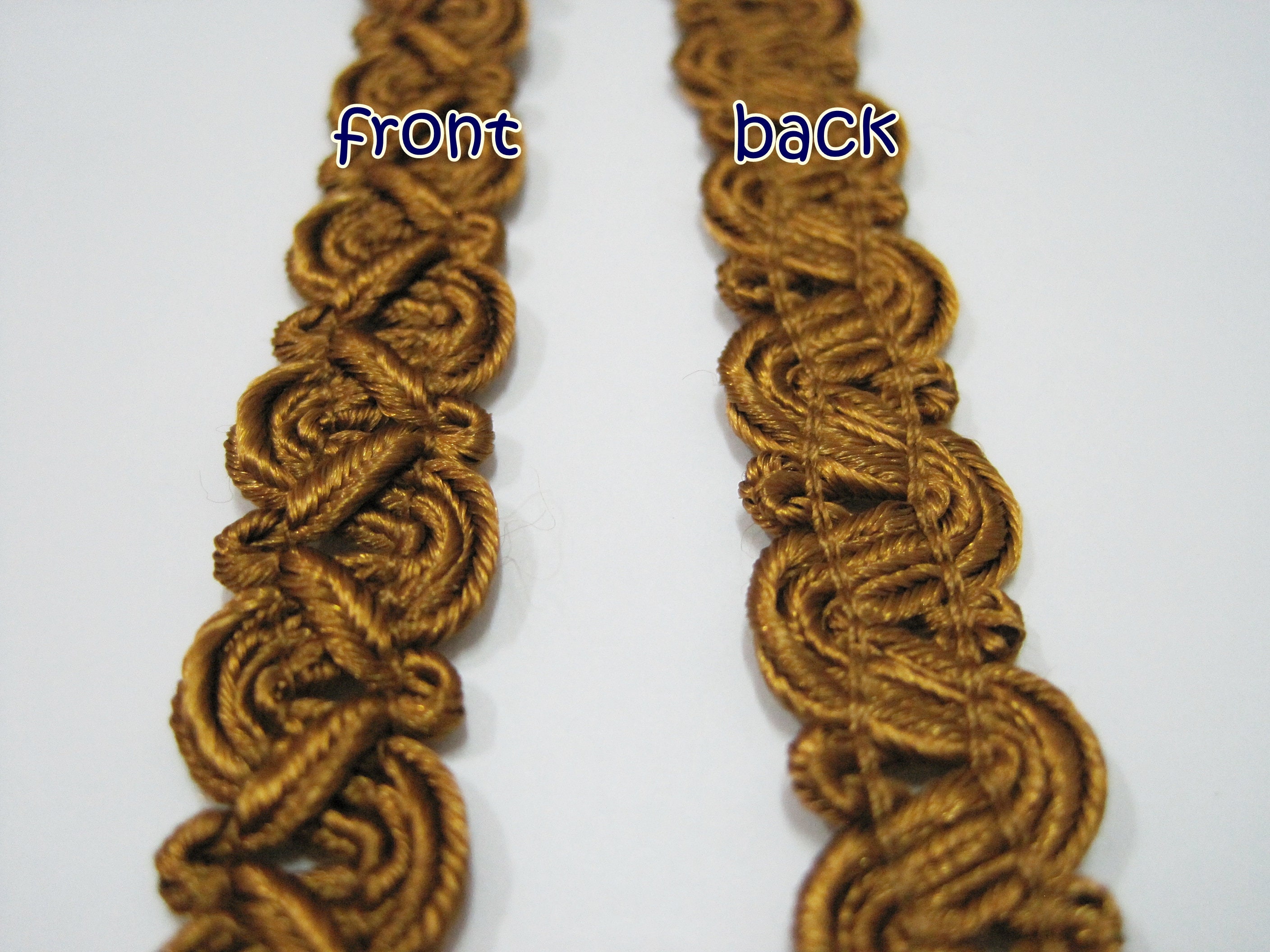 5 Yards Golden Brown Braid Braided Trim Loop Trim Braided | Etsy