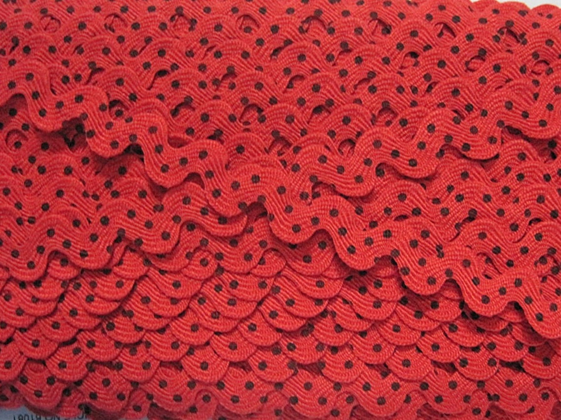5 Yards Red Polka Dot Rick Rack Trim Ric Rac Rick Rack - Etsy