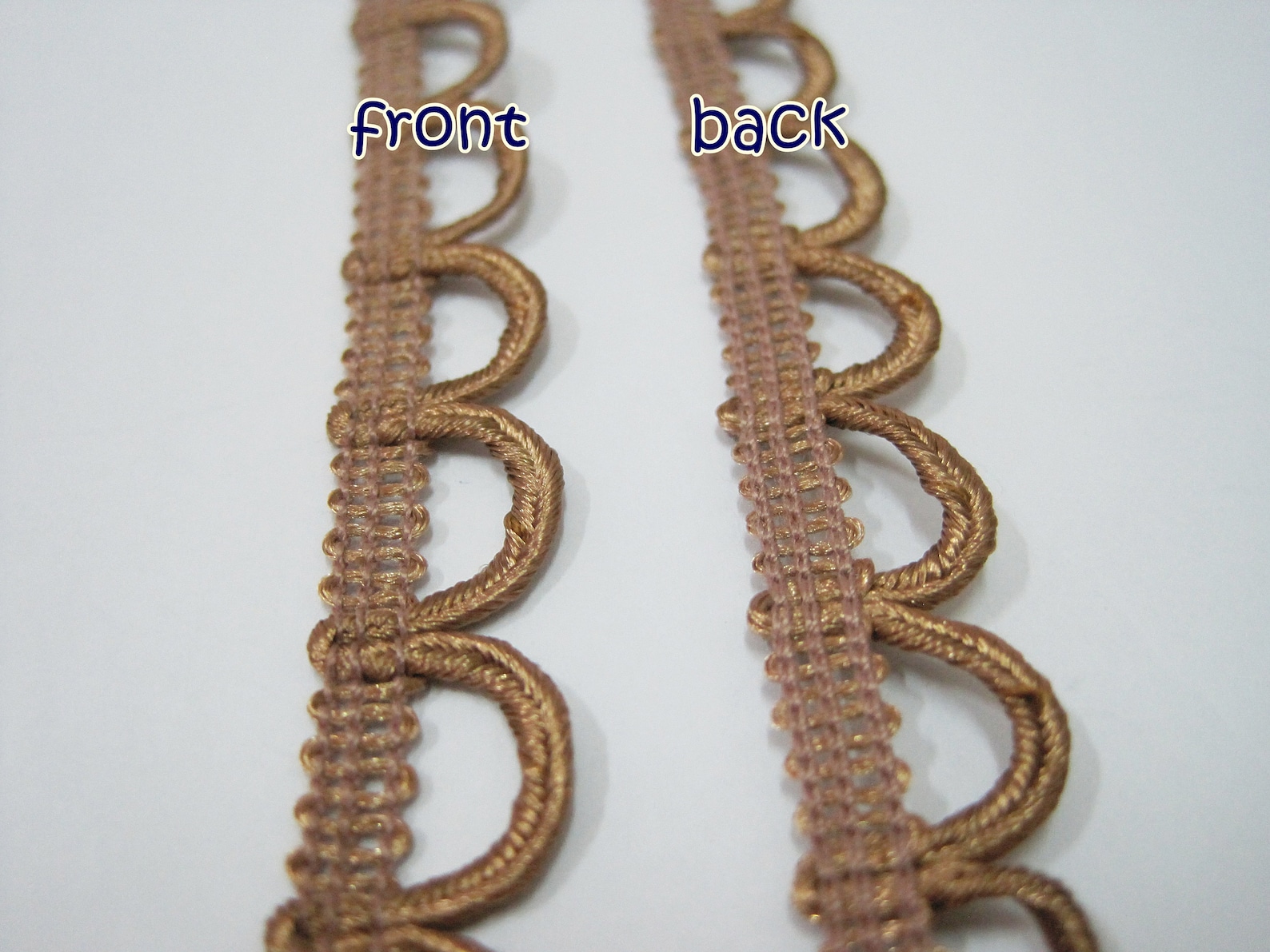 5 Yards Brown Loop Trim, Loop Trim, Braided Trim, Button Looping Trim ...