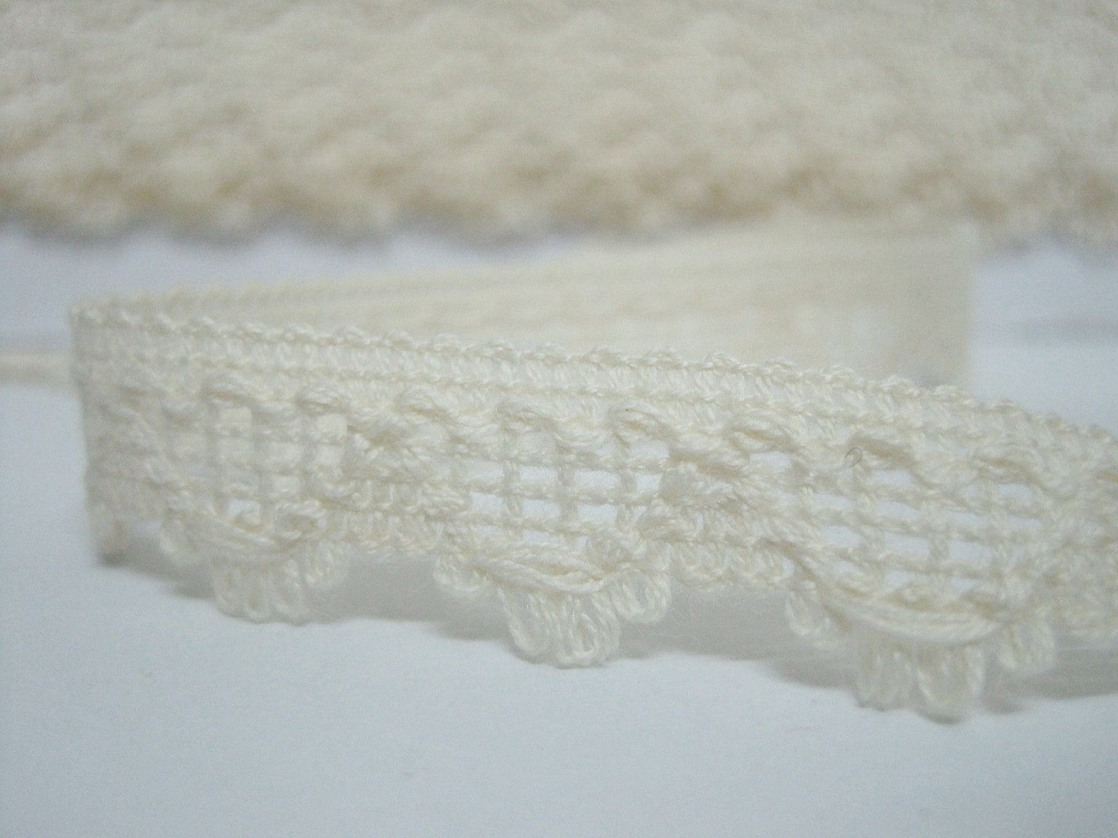 5 Yards 100% Cotton Lace Trim, Cotton Trims, Unbleached Cotton Trim ...