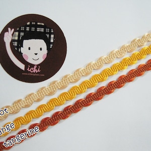 5 Yards 1/4" Orange Shiny Braid, Braided Trim, Braid Lace Trim, Lace ...