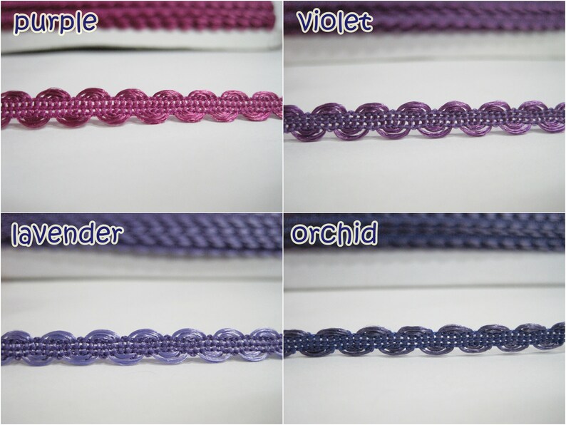 5 Yards 1/4 Purple Shiny Braid Braided Trim Braid Lace - Etsy