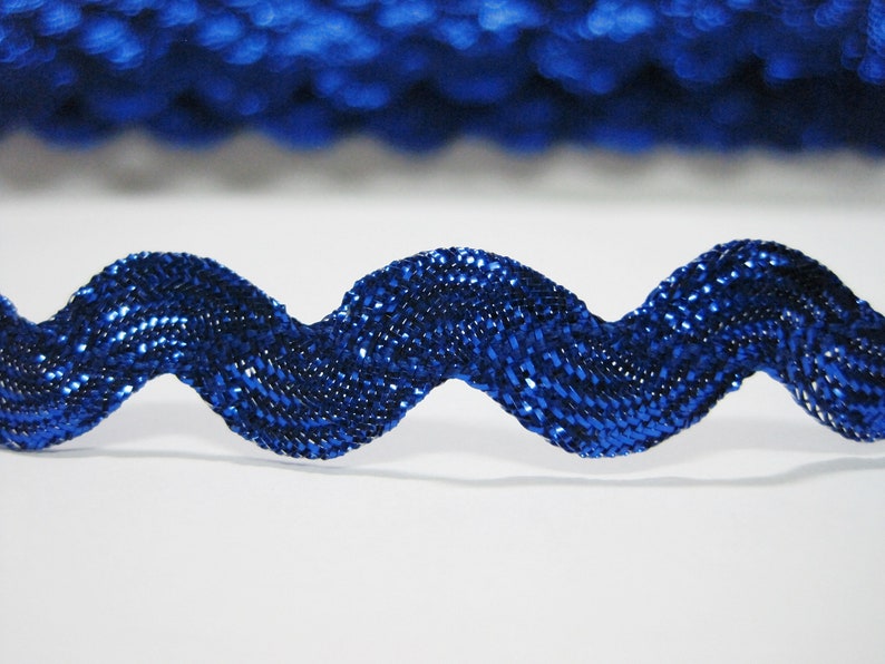 5 Yd 1/2 Royal Blue Metallic Rick Rack Trim Blue Trim - Etsy