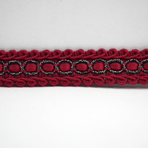 5 Yards Ruby Gimp Braided Trim, Gimp Braid, Braided Cord, Braided Gimp ...