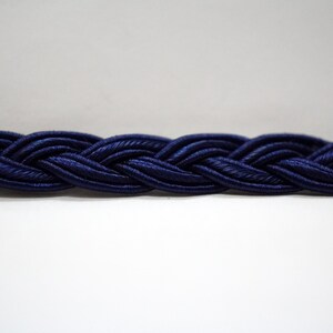 5 Yards 1/4" Navy Blue Braided Cord, Braided Gimp Trim, Scroll Braid ...