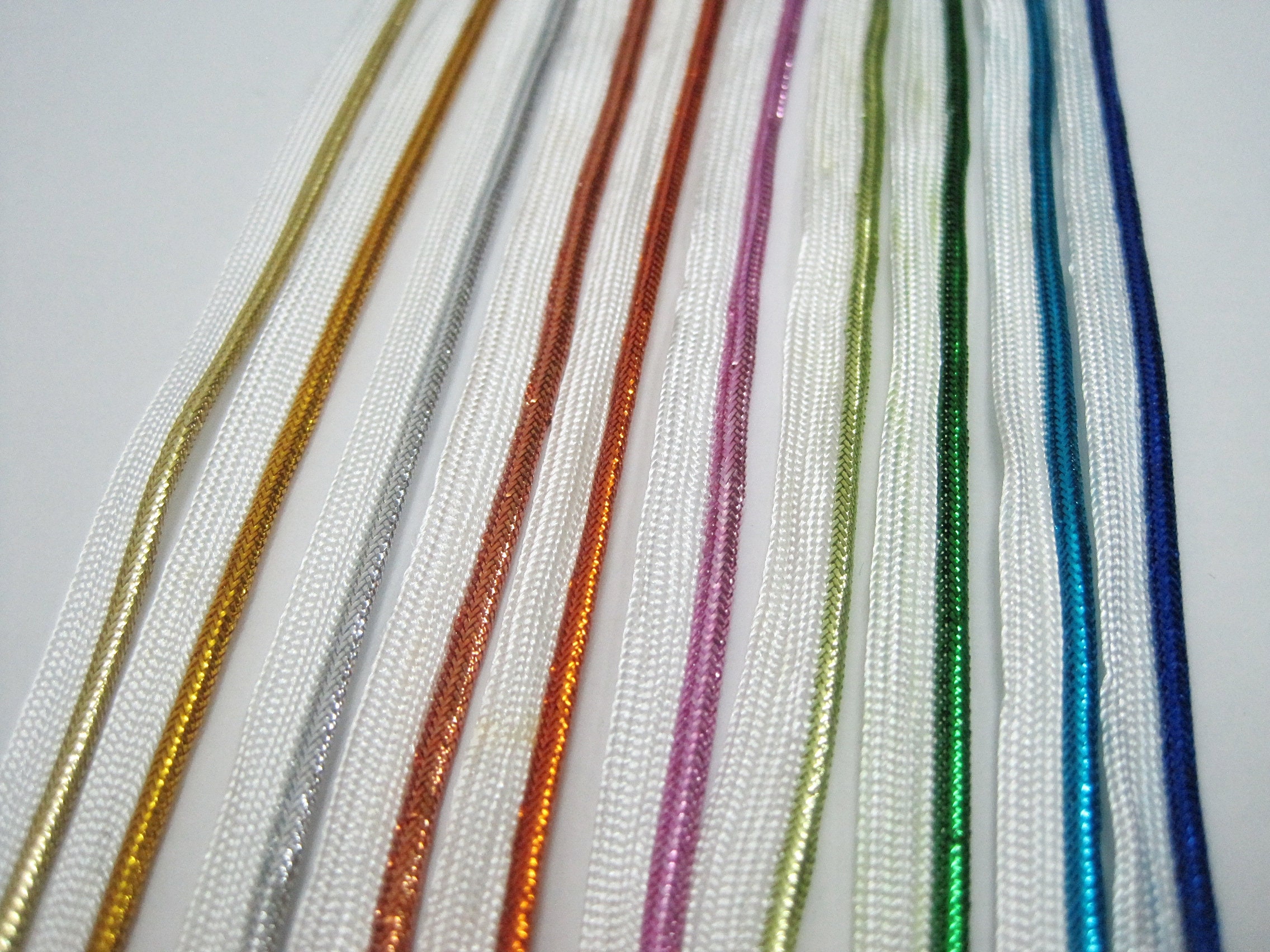 5 Yards White-Gold Metallic Lip Cord Piping edge piping | Etsy