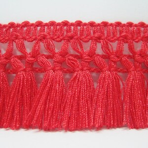 5 Yd 1-1/4" Red Tassel Trim, Red Tassel Fringe - Etsy