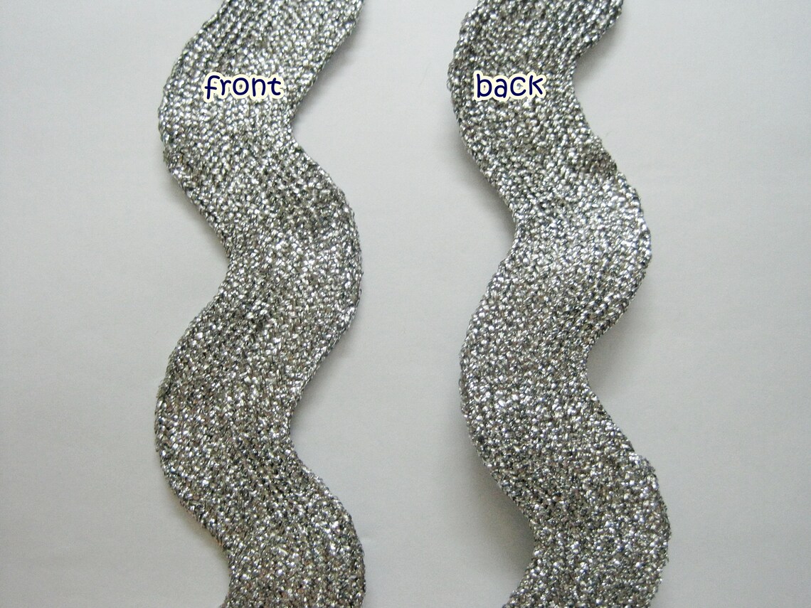 5 Yards Silver Jumbo Metallic Rick Rack Trim Metallic Rick | Etsy