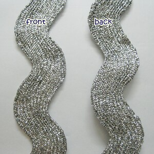 5 Yards Silver Jumbo Metallic Rick Rack Trim, Metallic Rick Rack, Jumbo ...