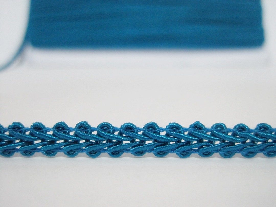 5 Yards 3/16" Aqua Blue Gimp Braided Trim, Gimp Braid, Braided Cord ...