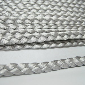 5 Yards 1/4" Silver Braided Cord - Etsy