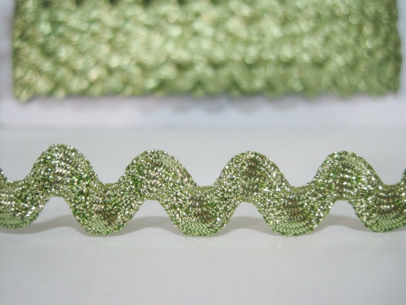 5 Yards 1/2 Olive Green Metallic Rick Rack Trim Green - Etsy