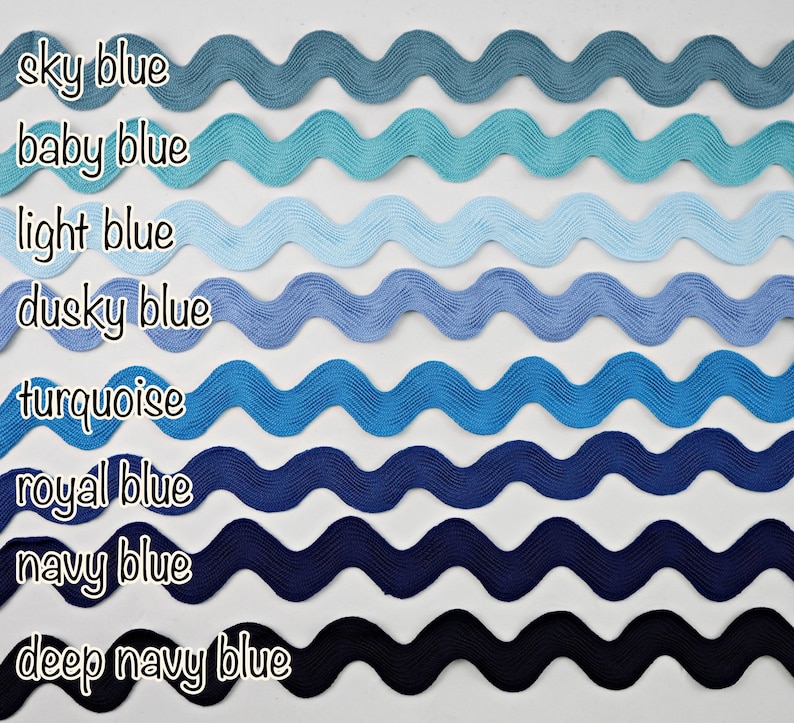 5 Yards Blue Jumbo Rick Rack Trim, Blue Rick Rack, Rick Rack Trim, Rick ...