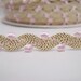 5 Yards Pink Gold Metallic Rick Rack White Trim Gold Ribbon - Etsy