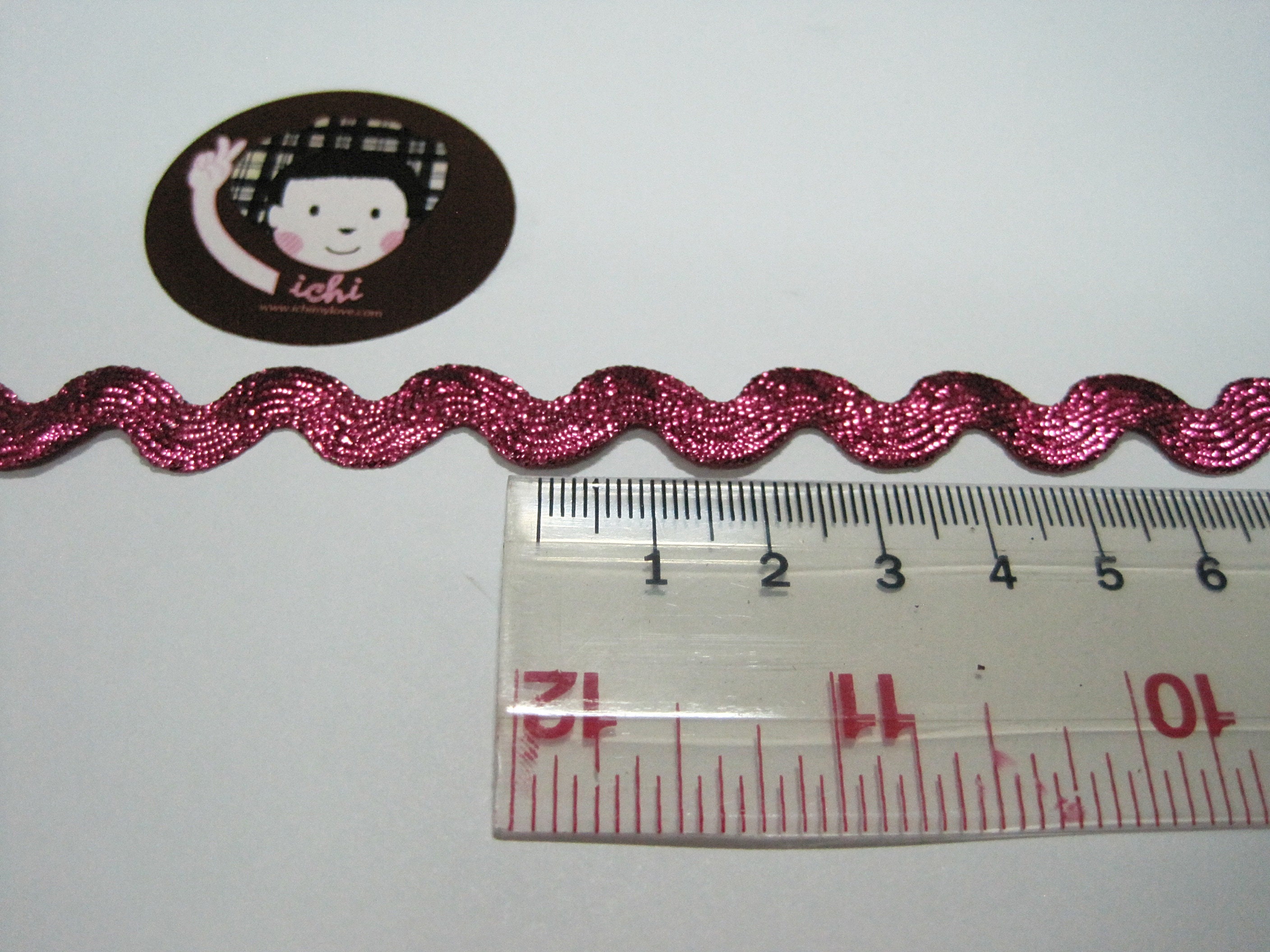5 Yd 1/2"' Hot Pink Metallic Rick Rack Trim, Pink Trim, Ric Rac Trim ...