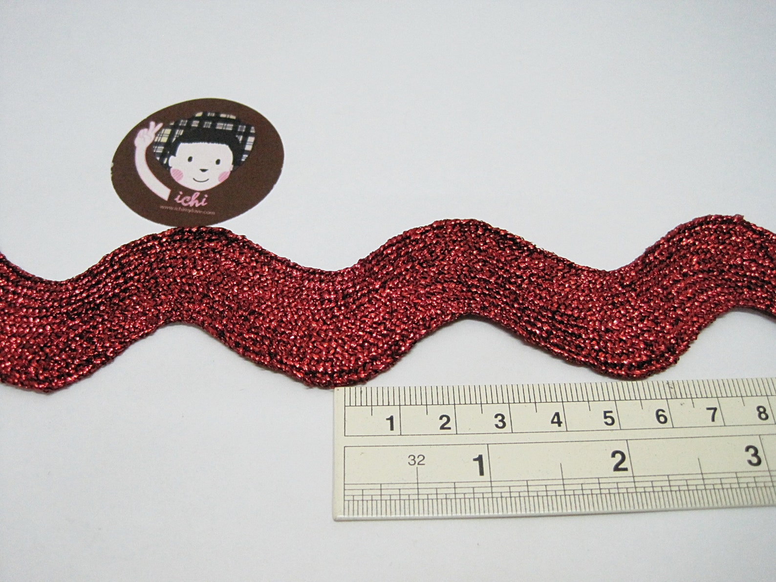 5 Yards Red Jumbo Metallic Rick Rack Trim Metallic Rick Rack | Etsy