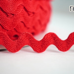 5 Yards 1/2" Red Matte Rick Rack Trim, Red Ric Rac Trim, Rick Rack Lot ...
