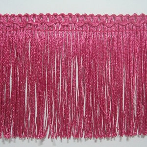 1 Yard 3" Hot Pink Chainette Fringe, Pink Trim, Fringe Tassel Trim ...