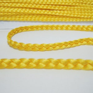 5 Yards 1/4" Bright Yellow Braided Cord - Etsy