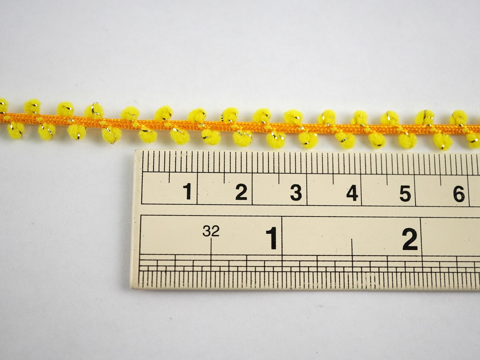 5 Yards Bright Yellow 2-side Tiny Pom Pom Trim, Mini Pom Pom Trim ...
