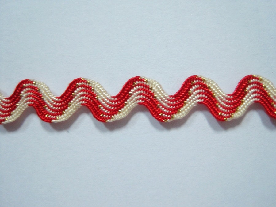 5 Yards Red Baby Rick Rack Trim With Gold Glitter Wholesale - Etsy
